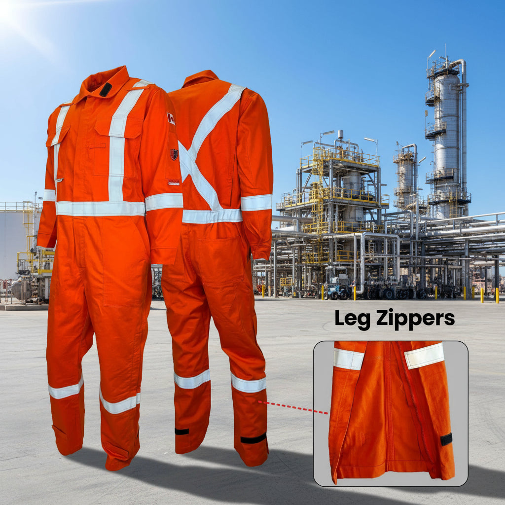 Atlas Guardian Orange AR/FR Mens Coveralls w/ Leg Zippers 1272OR ...